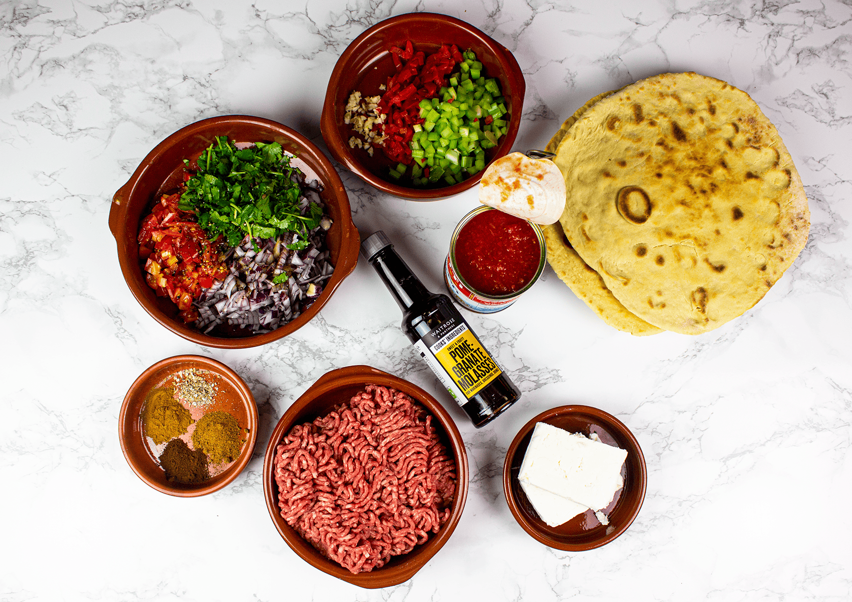 Arabic Pizza with Spiced Lamb and Feta Cheese - Flavourise