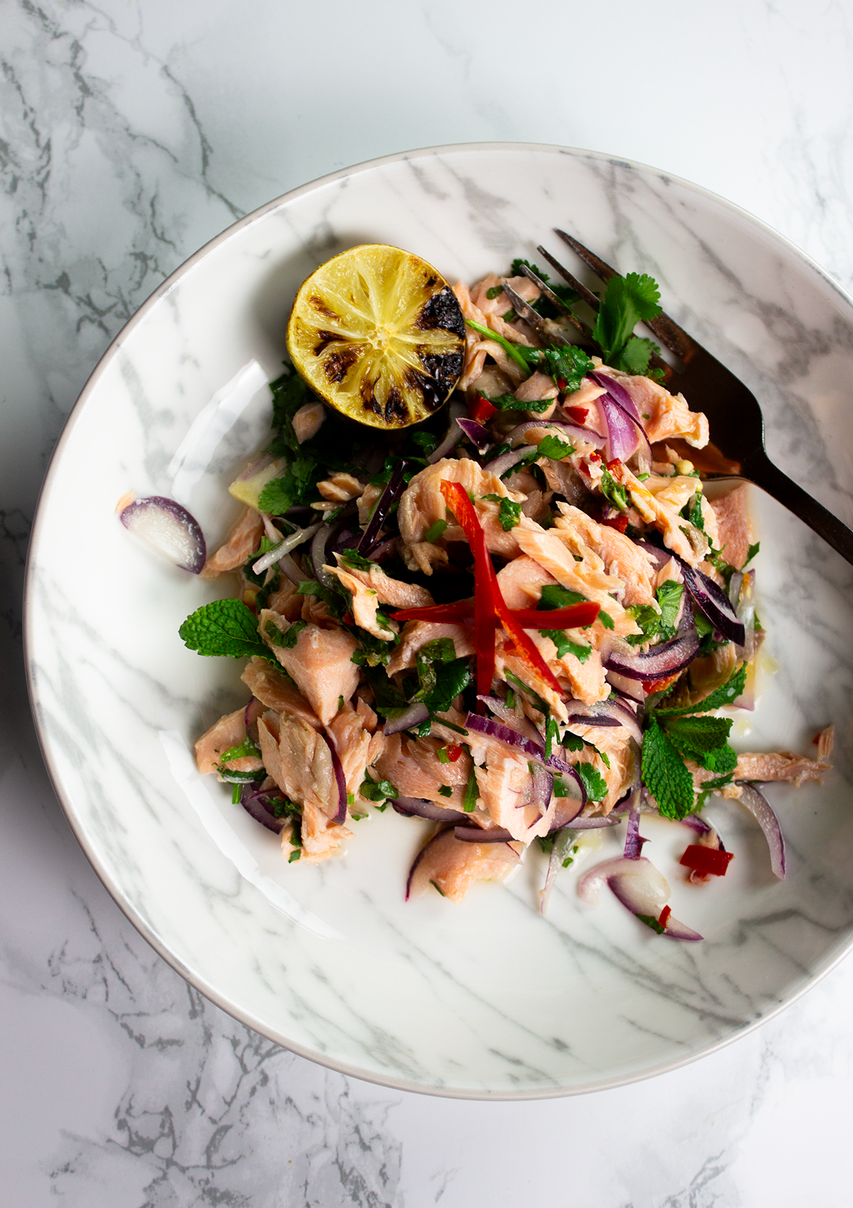 Salmon Larb Salad - Flavourise